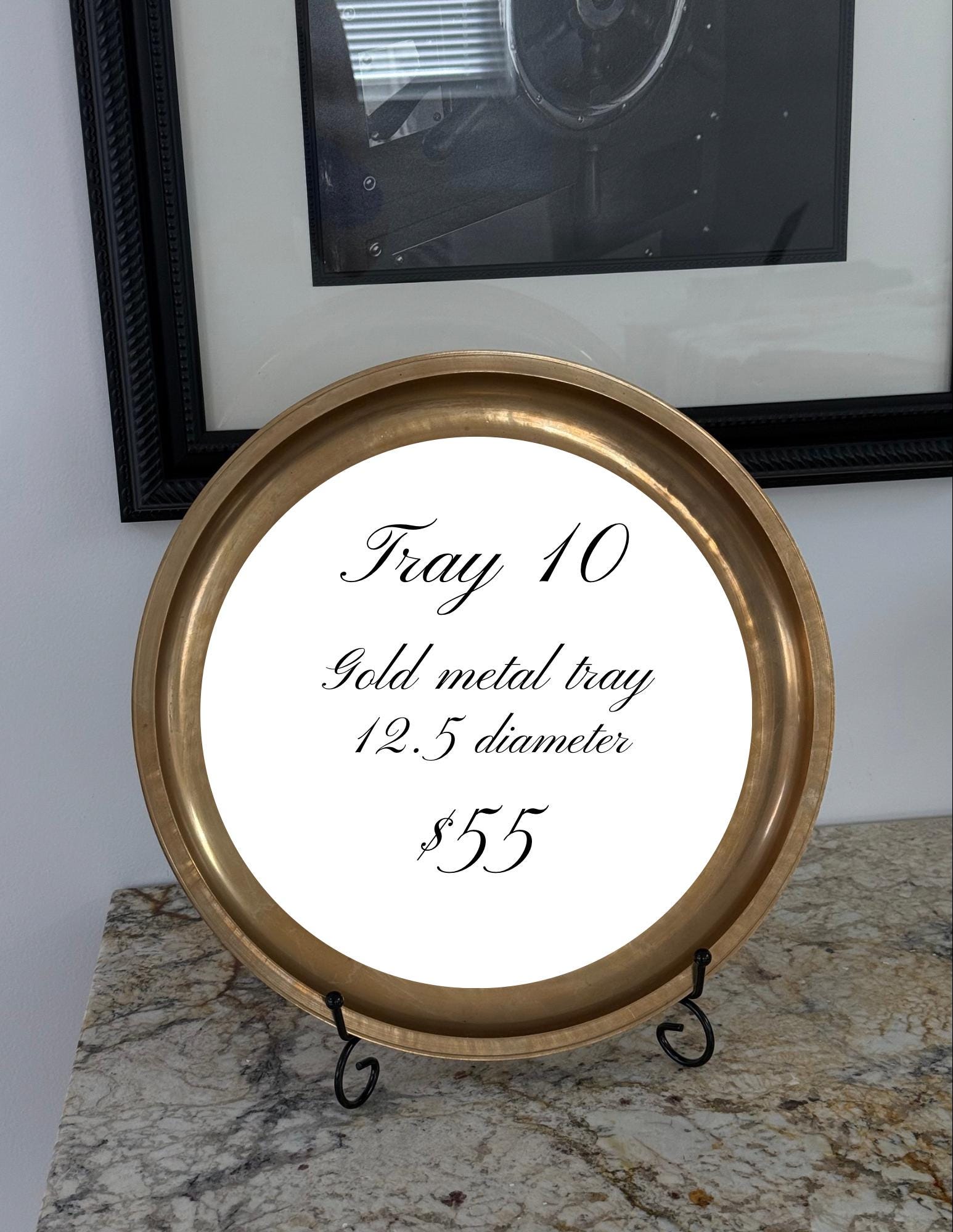 Thrifted Tray With Custom Paper Sign - Etsy