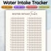 Water Intake Tracker Printable | Daily Hydration Log | 31-day Water ...