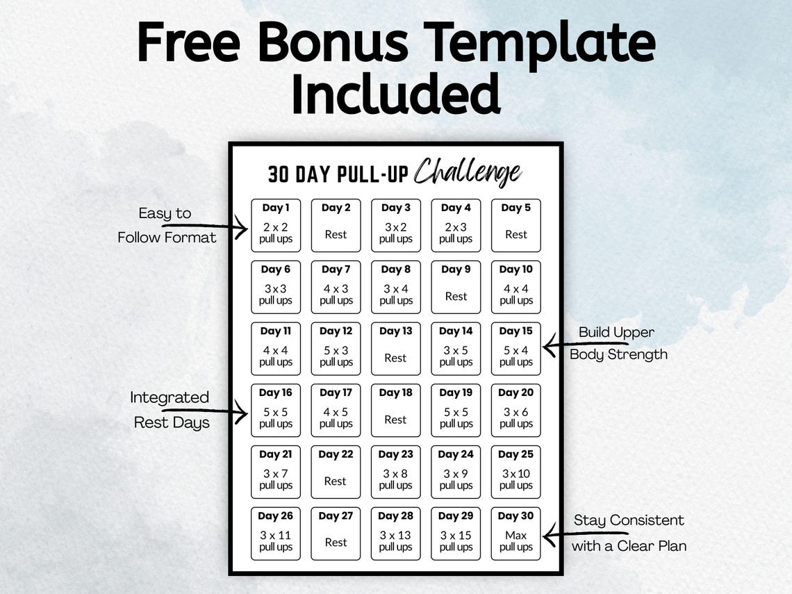 30 Day Squat Challenge Template | Printable Fitness Planner | Workout ...