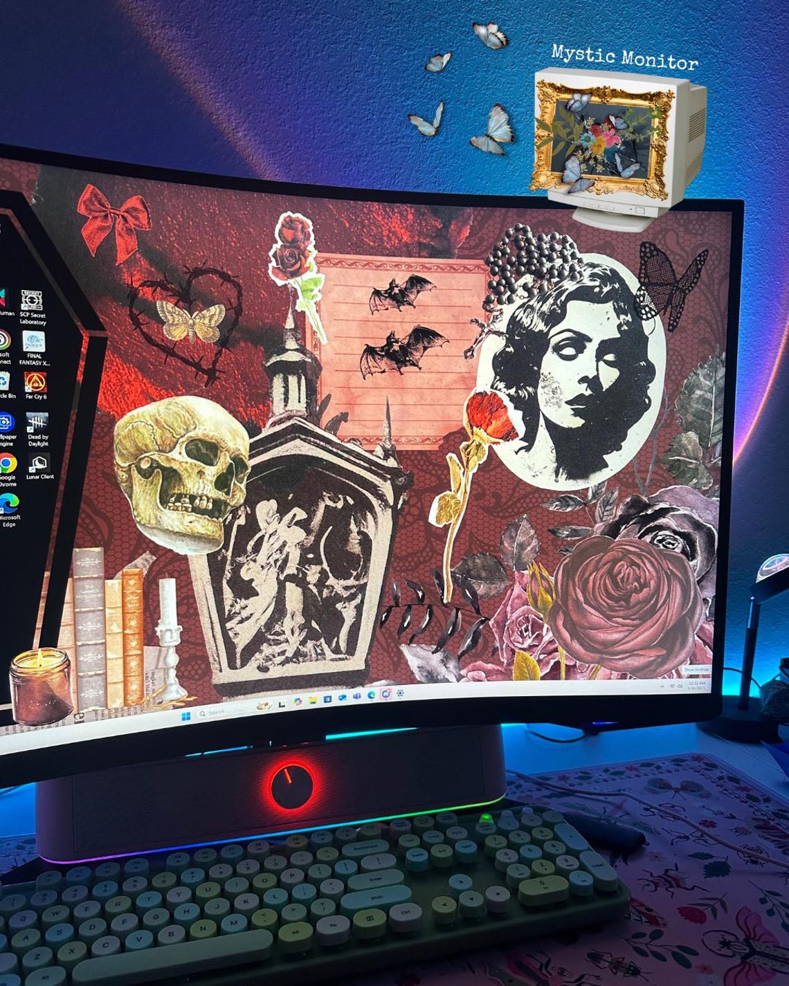 Gothic Horror Desktop Wallpaper: Dark Academia Vampire Theme (PNG ...