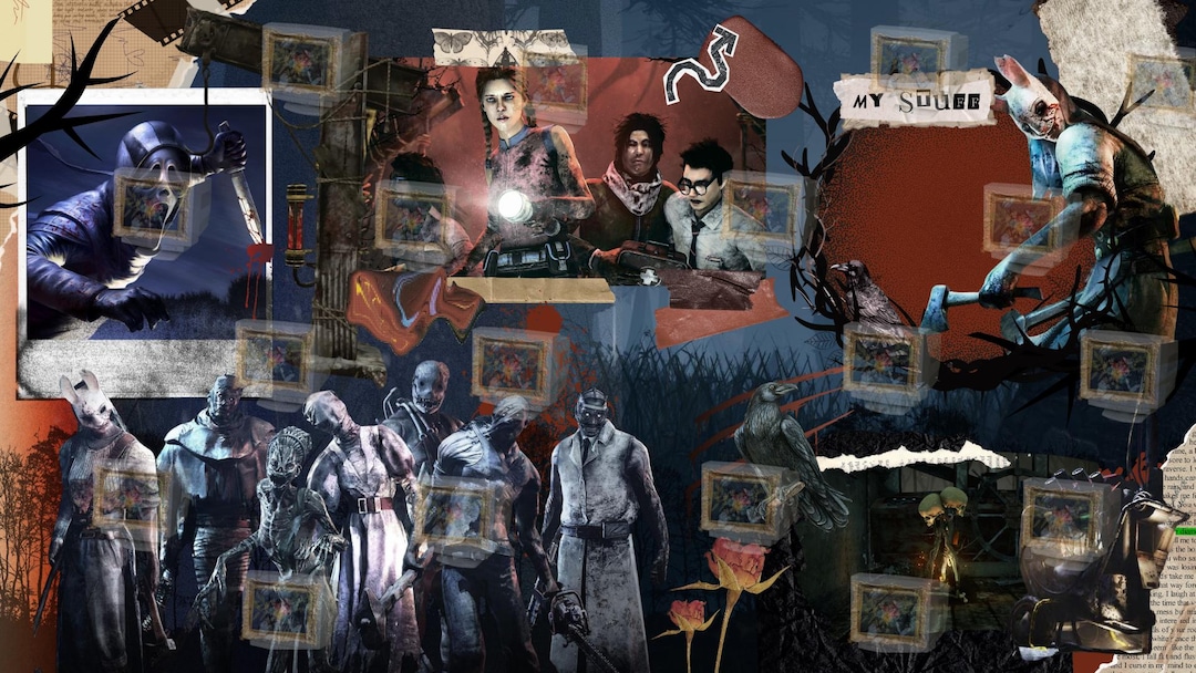 Dead by Daylight Horror Collage Wallpaper | Spooky Gaming Art (digital ...