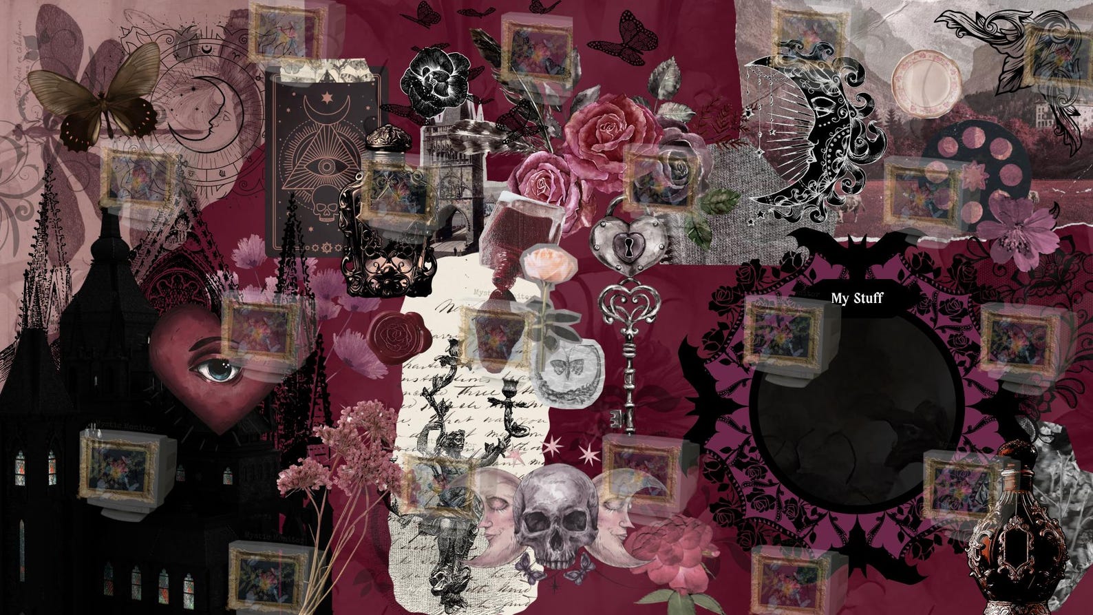 Gothic Cottagecore Desktop Wallpaper Dark Academia And Witchy Digital