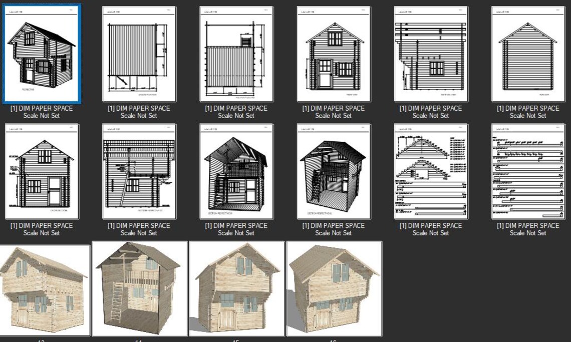 DIY Tiny House Cabin Plan Set: Complete Architectural Drawings (PDF ...