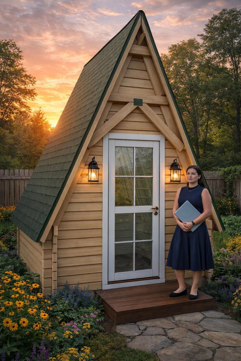 DIY A-frame Cabin Plans | Small Backyard Studio Build Guide | 10x12 ...