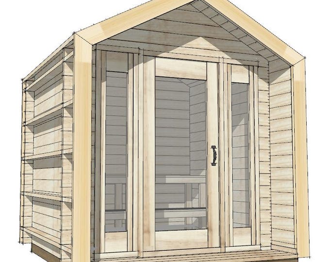 SAUNA BLUEPRINTS, 12x12ft /3.6x3.6m, DIY Construction Drawings for a ...