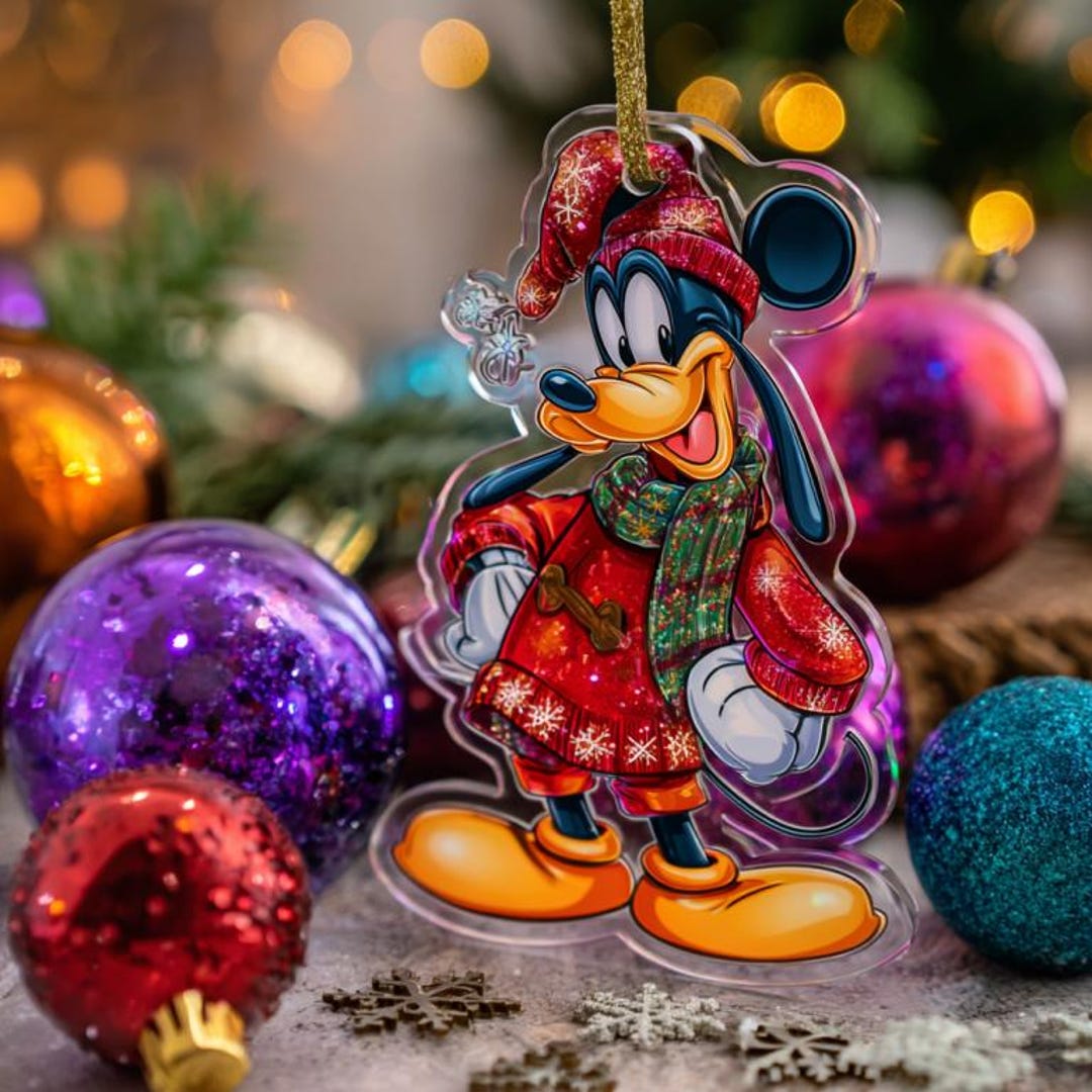 Personalized Goofy Disney Character Christmas Cheer Ornament, Holiday ...