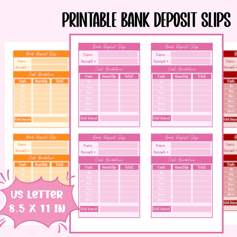 Business Bank Deposit Slip - Etsy New Zealand