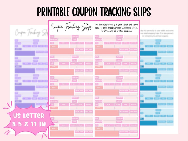 Printable Coupon Tracker | Savings Organizer Sheet (PDF Download) - Etsy