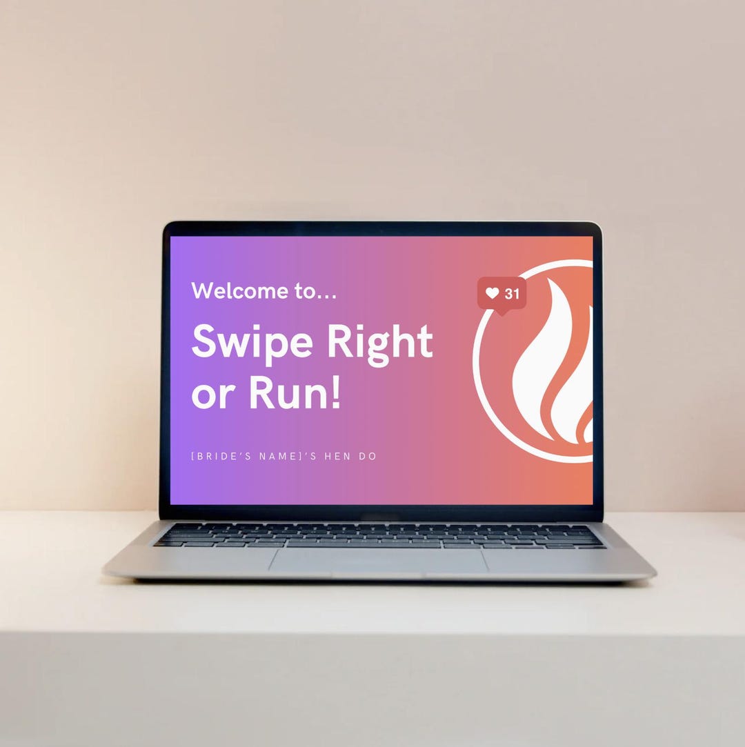 Swipe Right or Run: Hen Do / Bachelorette Party Game - Etsy