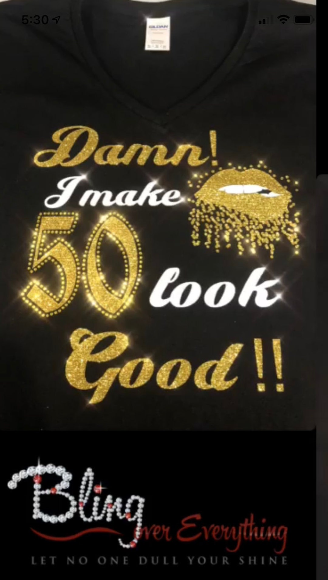 Customizable: I Make 50 Look Good Bling T-shirt - Etsy