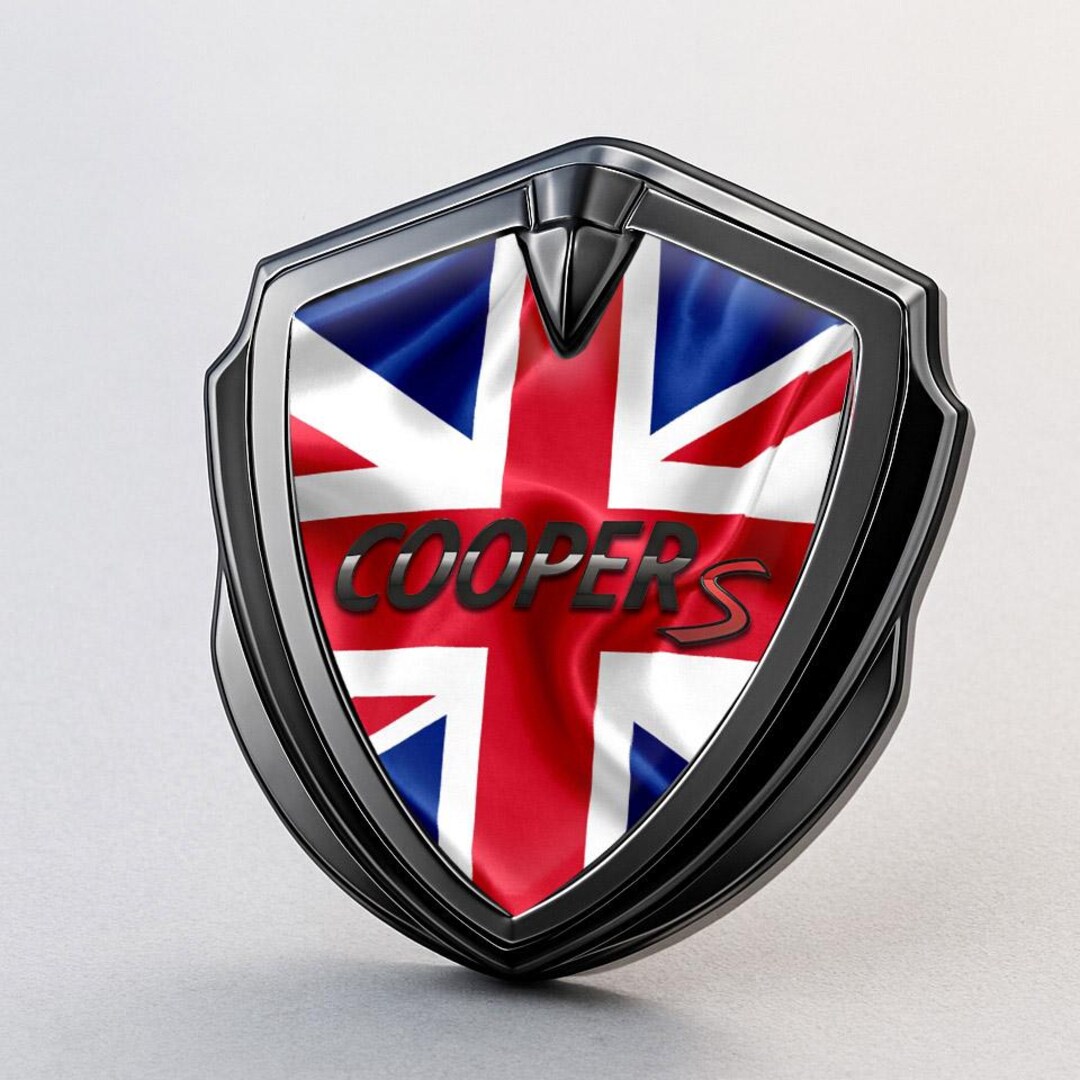 MINI Cooper Custom Metal Frame Sticker – Glossy Silicone Emblem Badge ...