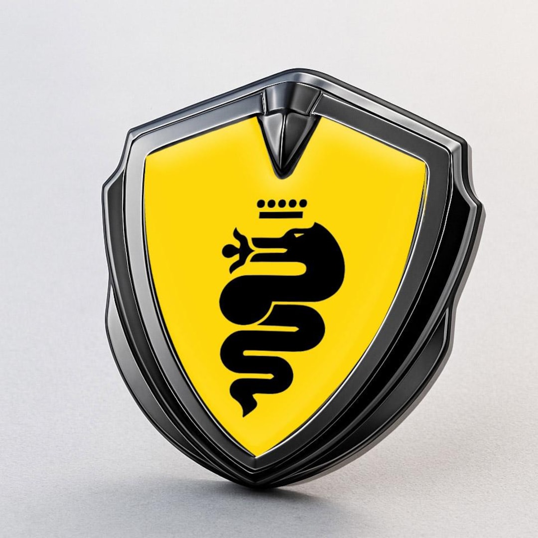Alfa Romeo Custom Metal Frame Sticker – Glossy Silicone Emblem Badge ...