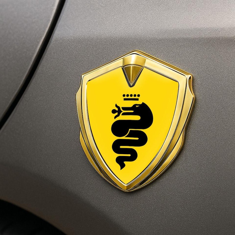 Alfa Romeo Custom Metal Frame Sticker – Glossy Silicone Emblem Badge ...