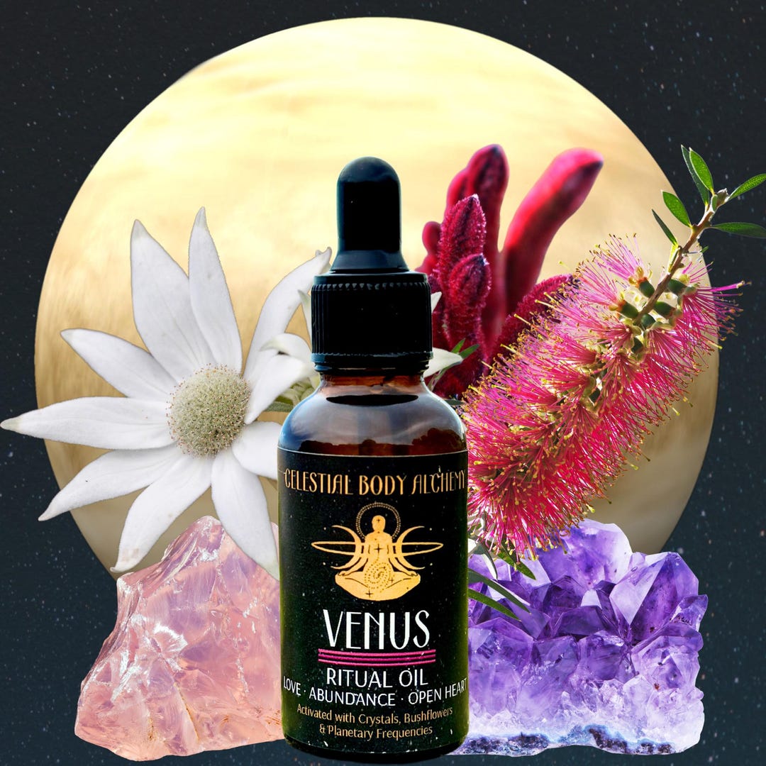 Venus Ritual Oil – Sacred Face and Body Botanical Oil | Crystal ...
