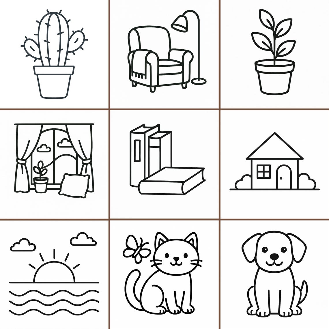 Dementia-friendly Coloring Book for Seniors | Coloring Pages for People ...