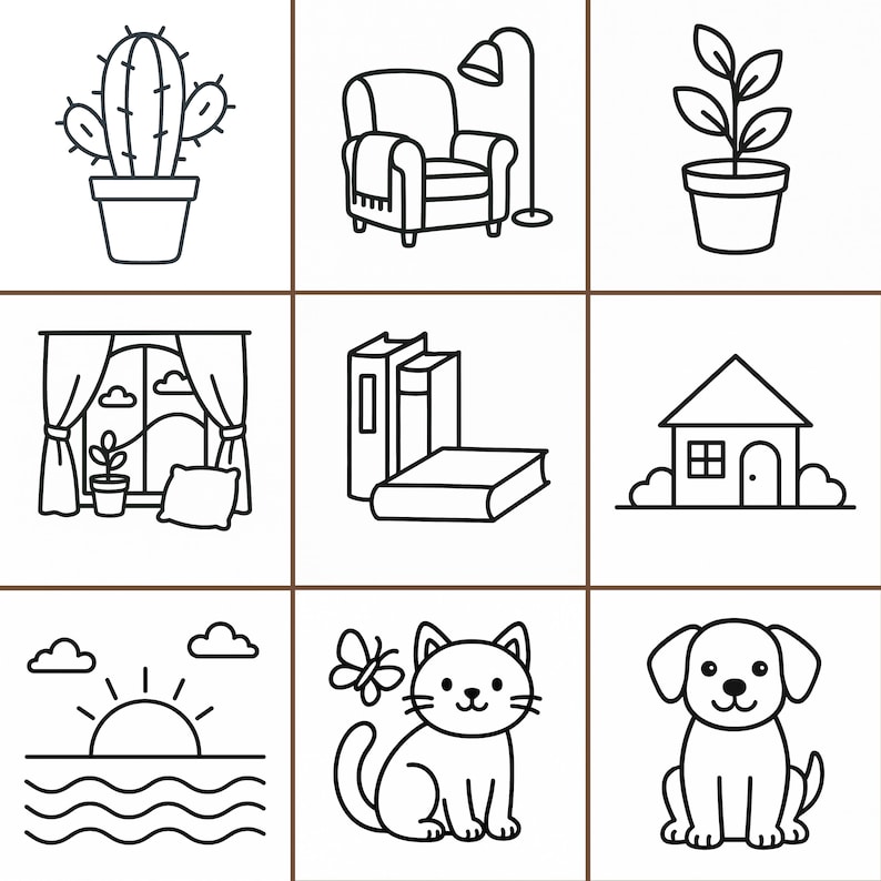 Dementia-friendly Coloring Book for Seniors | Coloring Pages for People ...