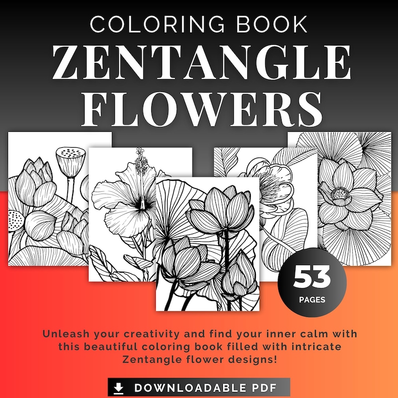 Zentangle Flower Patterns - Etsy