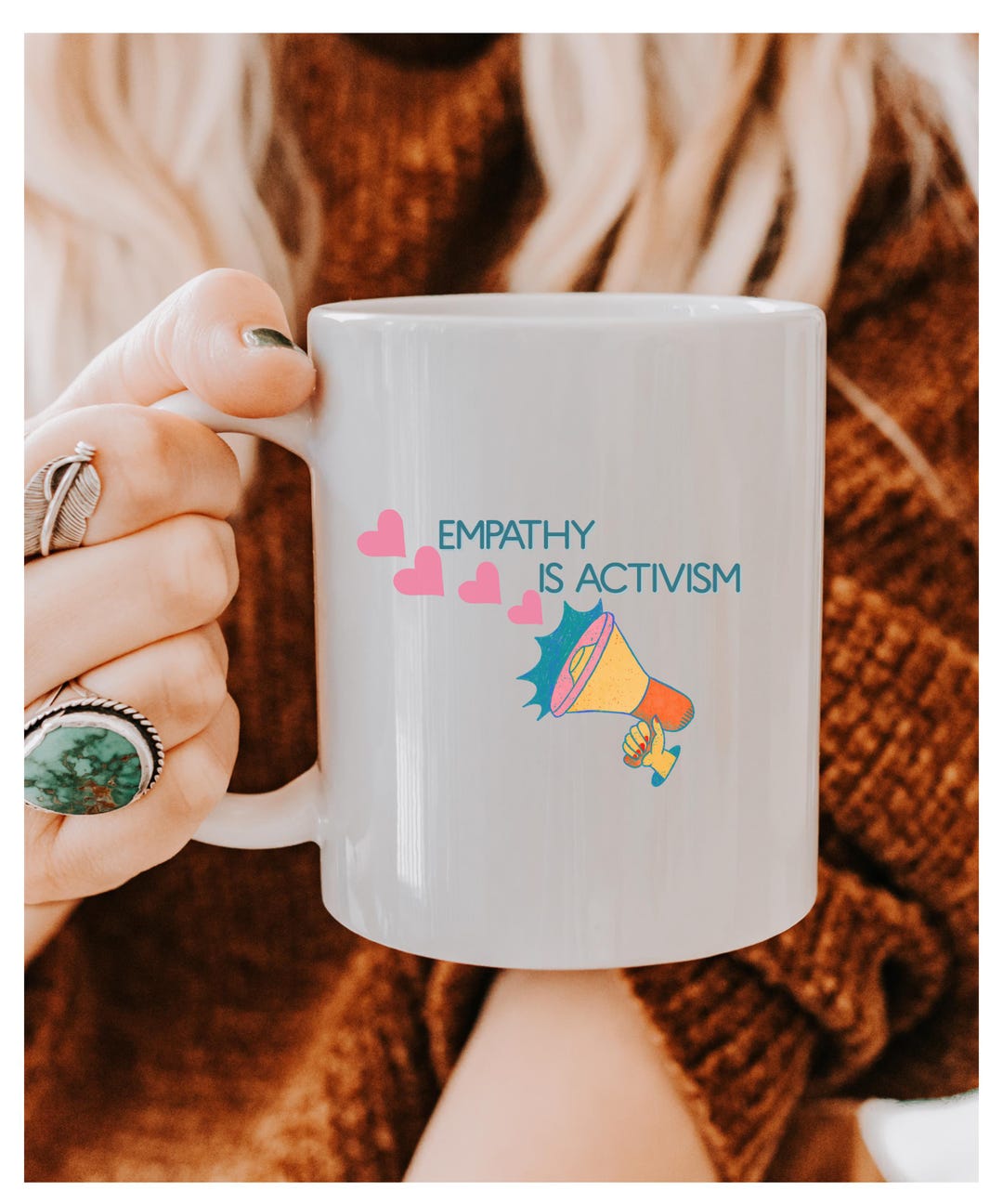 Empathy is Activism Mug, Feminist Coffee Mug, Social Justice Gift, Cute ...