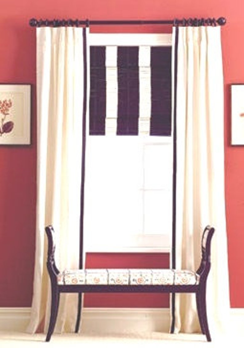 Blackout Ribbon Border Curtains, Grosgrain Ribbon Curtains, Pleated ...