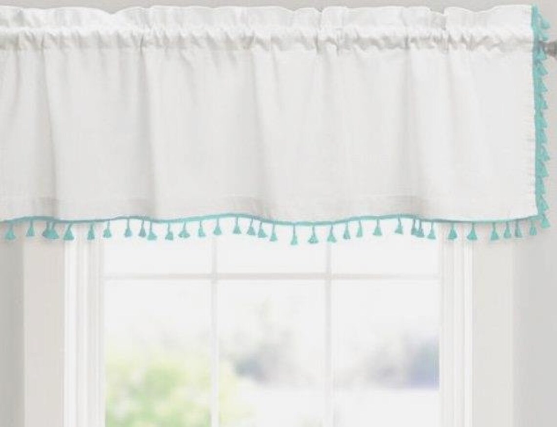 Tassel Trim Valance Color Options | Etsy