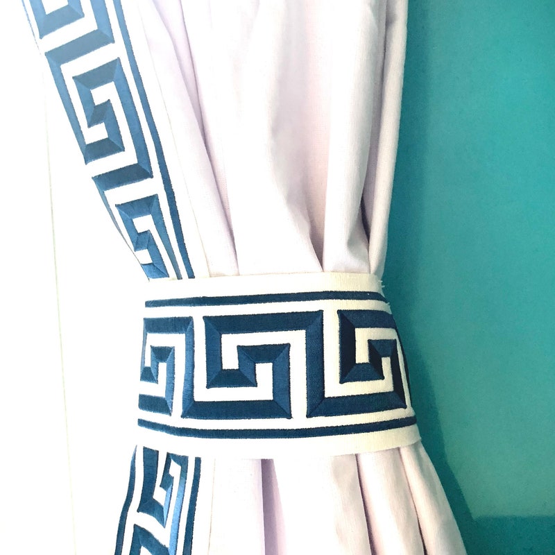 Greek Key Curtains - Etsy
