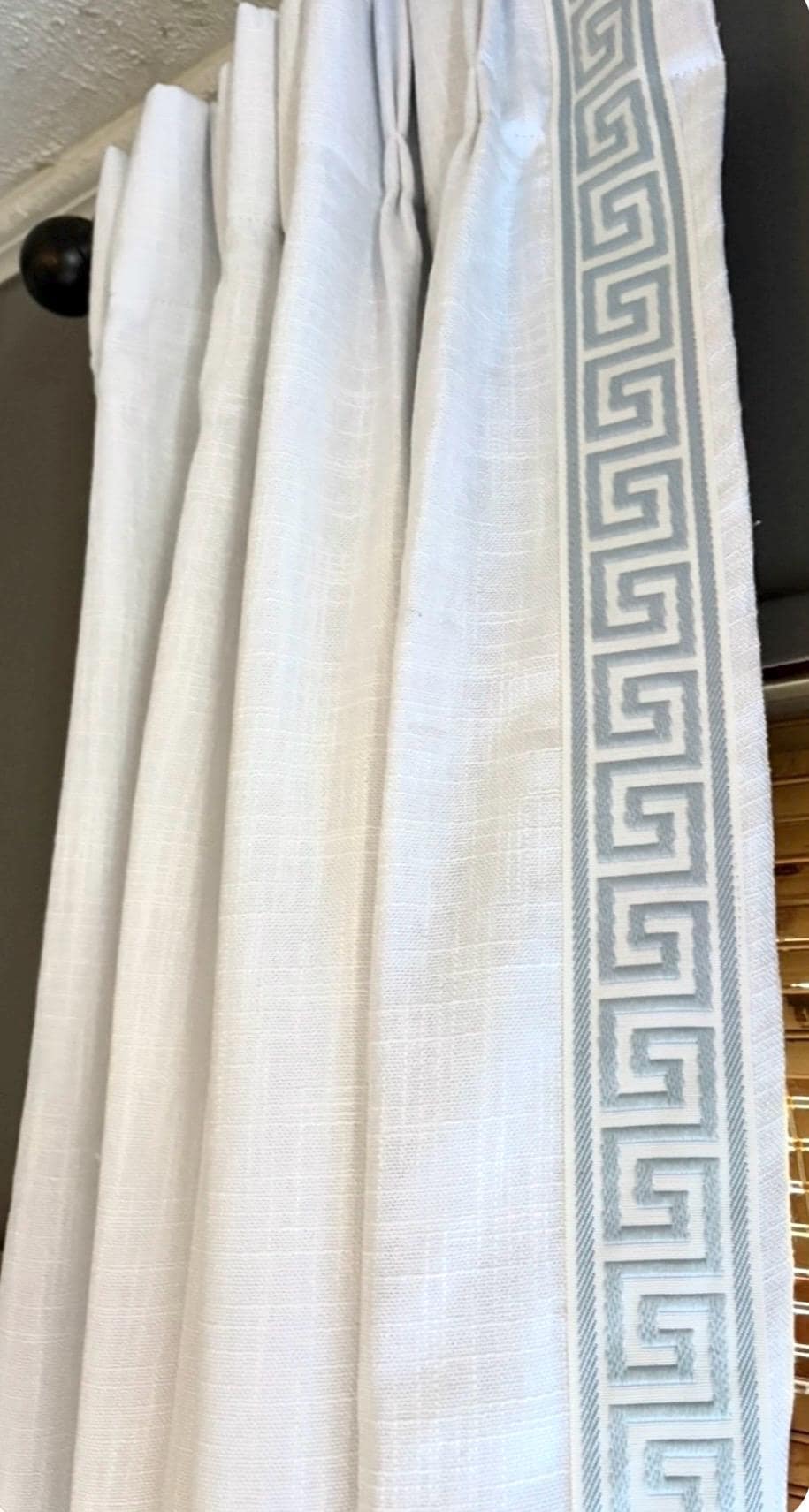 Greek Key Curtains, Greek Key Trimmed Curtains, Greek Key Blackout ...