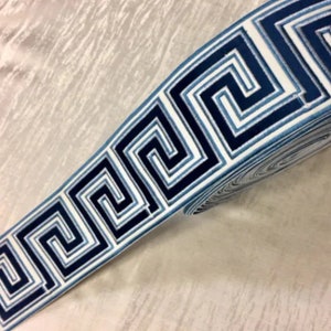 Extra Wide Velvet Greek Key Trimmed Curtains, Greek Key Blackout ...