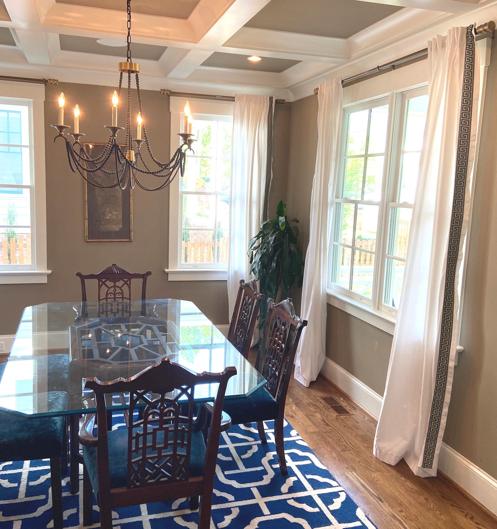 Greek Key Curtains, Greek Key Trimmed Curtains, Greek Key Blackout ...