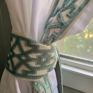 Velvet Fretwork Ribbon Trim Curtains, Fretwork Border Curtains, Velvet ...