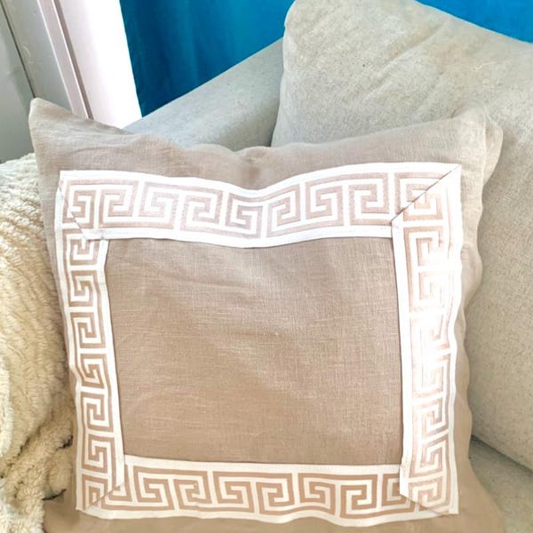 Greek Key Pillow - Etsy