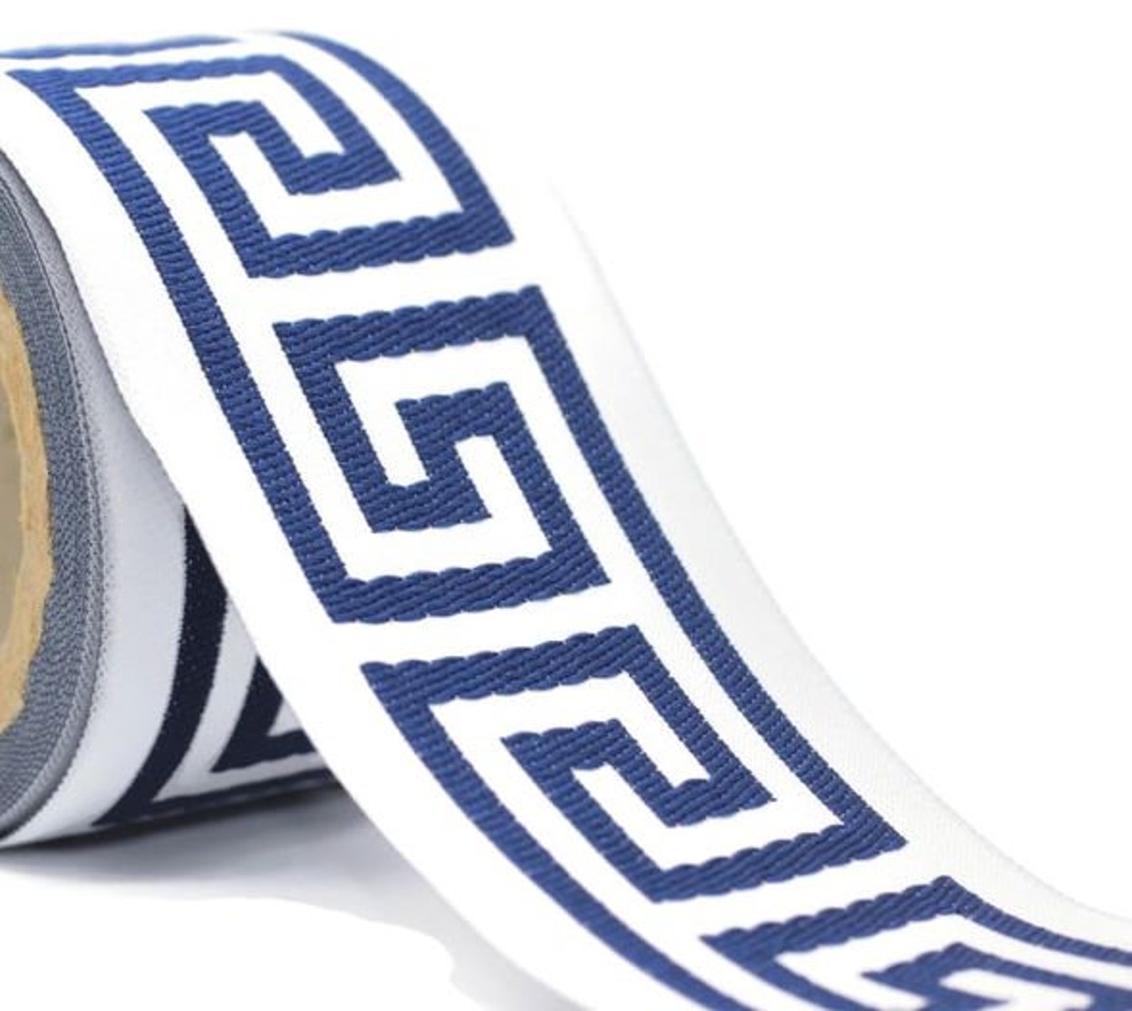 Greek Key Curtains Greek Key Trimmed Curtains Ribbon Trimmed - Etsy