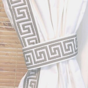 Greek Key Curtains, Greek Key Trimmed Curtains, Greek Key Blackout ...