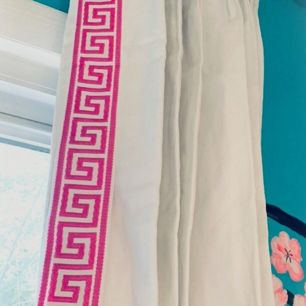 Greek Key Curtains - Etsy