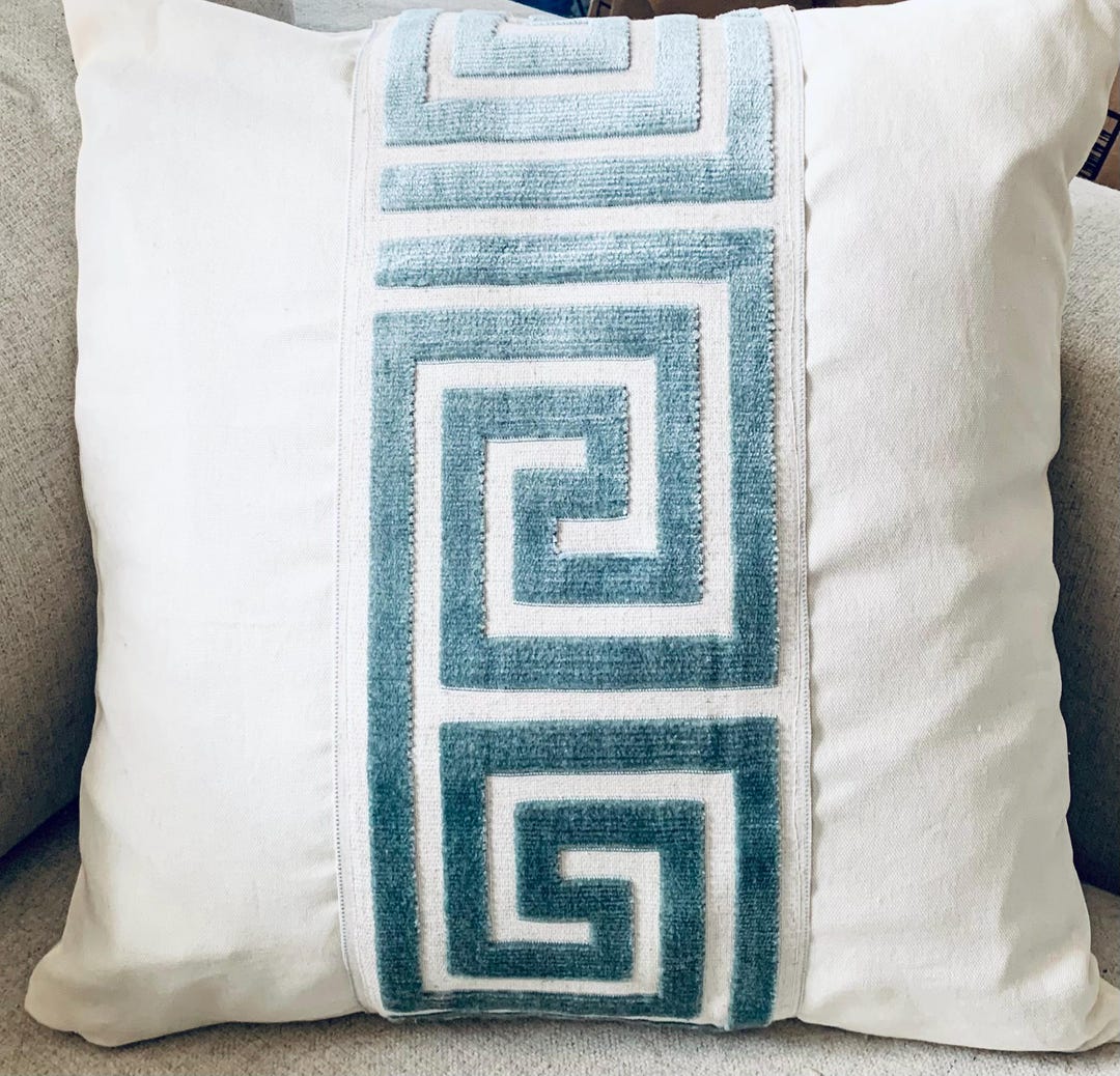 Greek Key Pillow Cover, Greek Key Pillow SALE, Corinthian Key Pillow ...