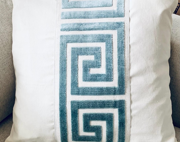 Greek Key Pillow Cover, Greek Key Pillow SALE, Corinthian Key Pillow ...