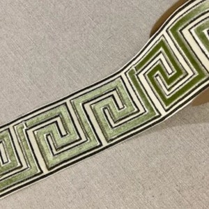 Extra Wide Velvet Greek Key Trimmed Curtains, Greek Key Blackout ...