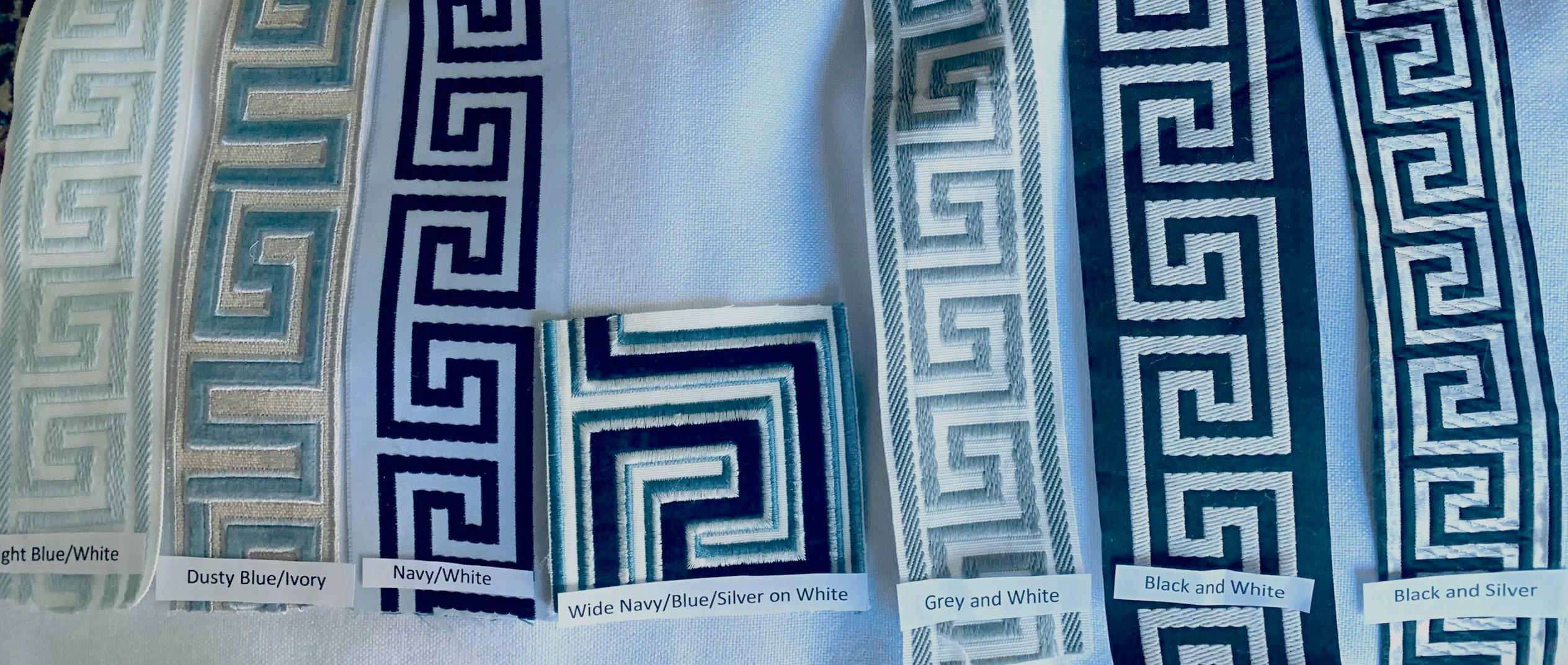 Greek Key Trim Curtains, Greek Key Lined Curtains, Greek Key Pleated ...