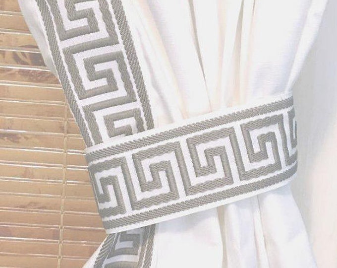 Greek Key Blackout Curtains, Greek Key Ribbon Curtains, Greek Key ...