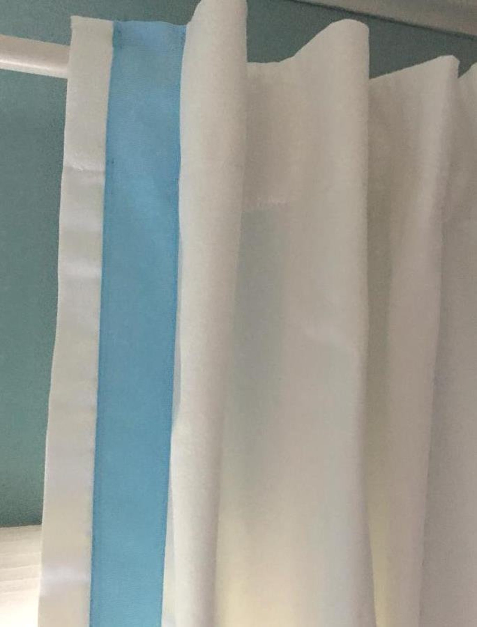 Blackout Ribbon Border Curtains Grosgrain Ribbon Curtain - Etsy