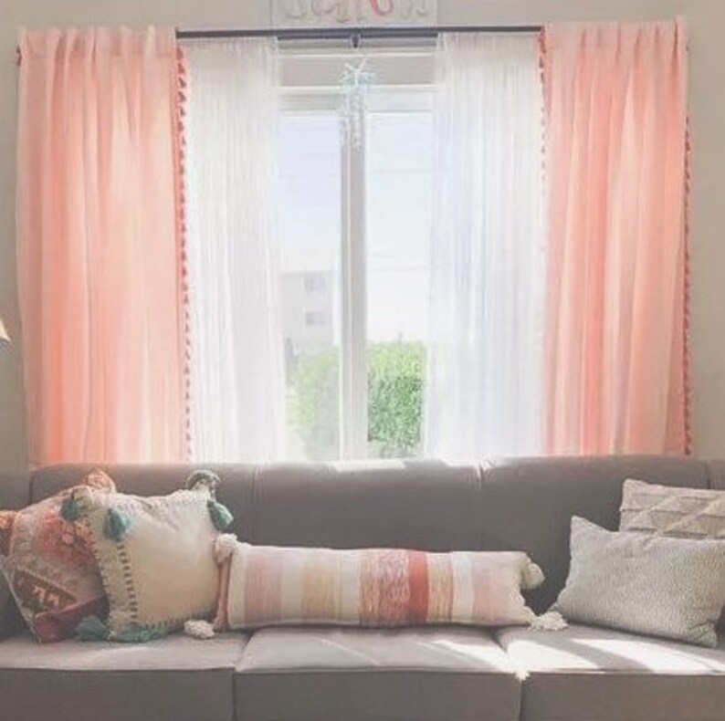 Velvet Tassel Trim Curtains Velvet Curtains With Tassel Trim Etsy