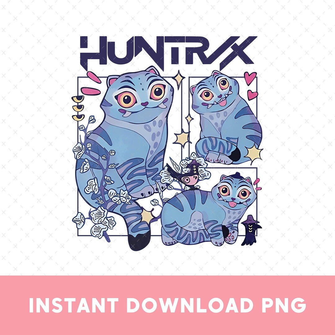 Derpy the Tiger Shirt Digital Download, Huntrix Kpop Character PNG ...