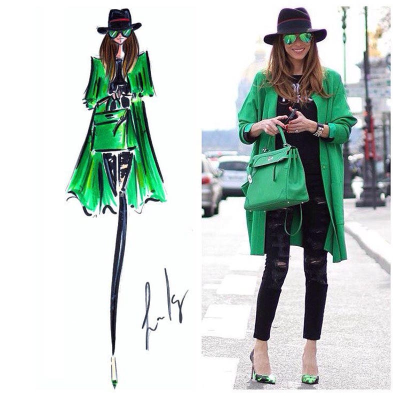 Custom Portrait Illustration Custom Fashion Illustration Etsy