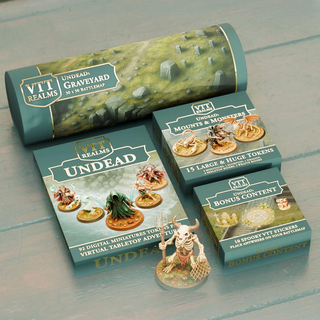 Undead - 102 VTT Tokens, Battlemap & Props | Digital Download - Etsy