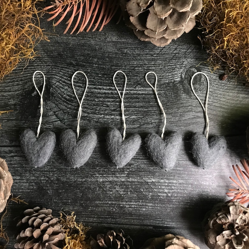Wool Hearts - Etsy