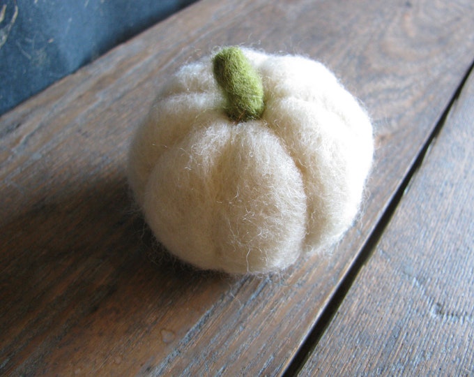 White Wool Pumpkin for Halloween and Harvest, for Waldorf Children or ...