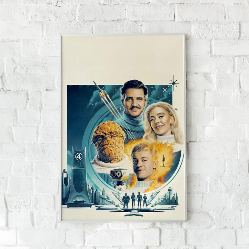 The Fantastic Four First Steps Poster Unframed, Marvel Superhero Comic ...