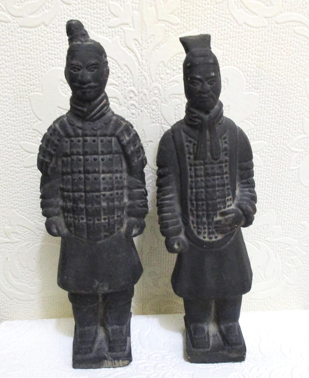 Vintage Chinese Reproduction Qin Dynasty Black Terra Cotta Army Warrior ...