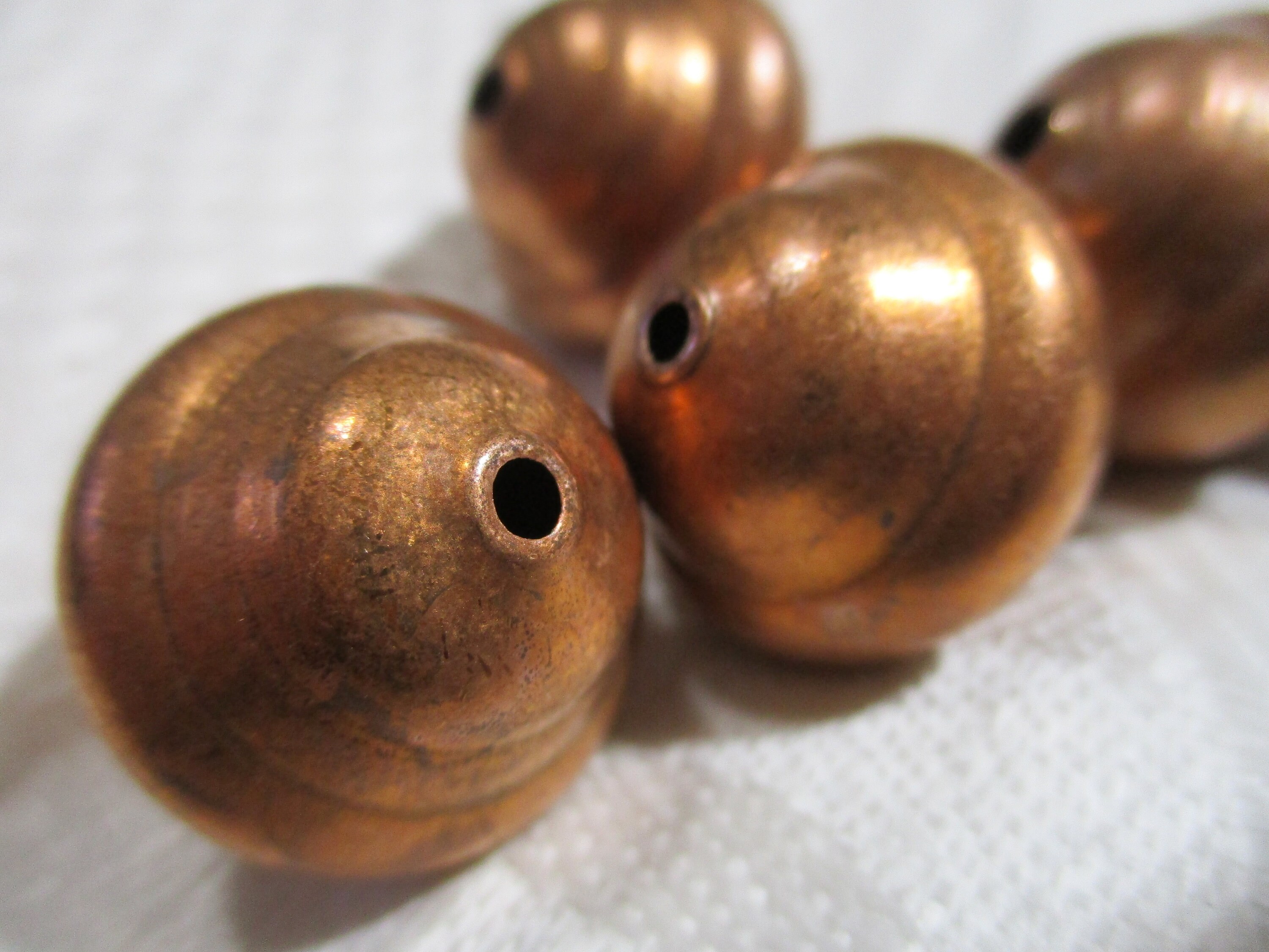 Vintage Copper Beads, Modified Bicone Shape, Unplated With Patina, 2mm ...