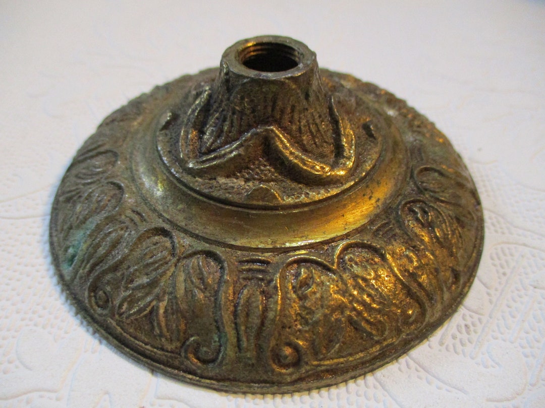 1 Vintage Cast Brass Ornate Design Lamp Bobeche/canopy Fitting ...