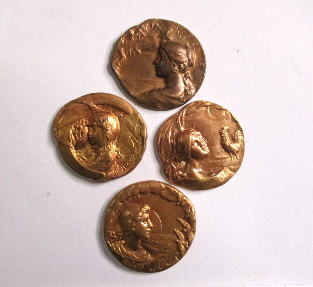 Rare Antique French Button Tops/findings, Original 1920s Art Nouveau ...